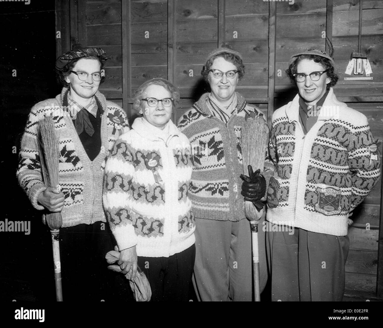 Sport team celebrating success Black and White Stock Photos & Images ...