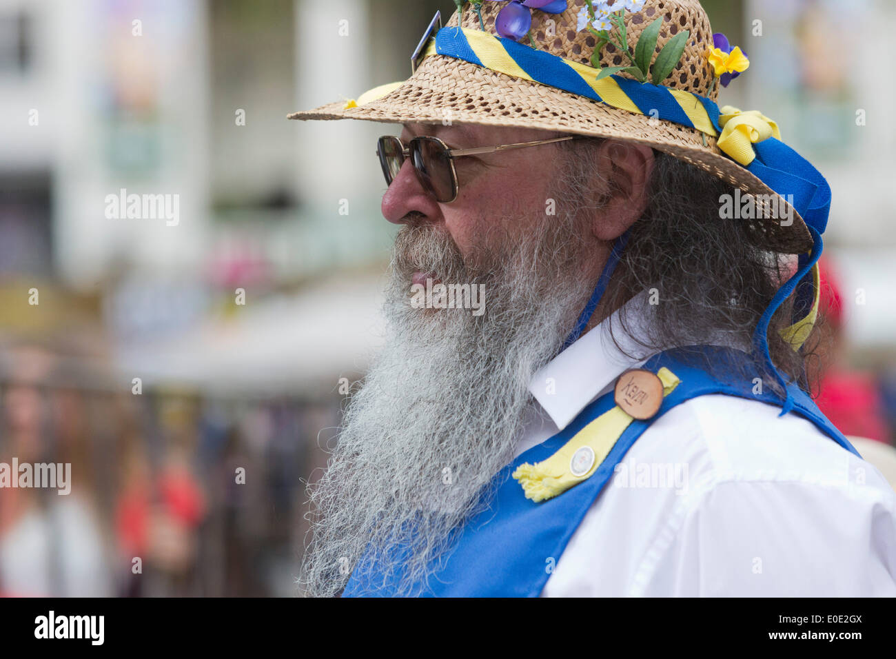 London, UK. 10 May 2014. Pictured: Morris Men in Leicester Square ...