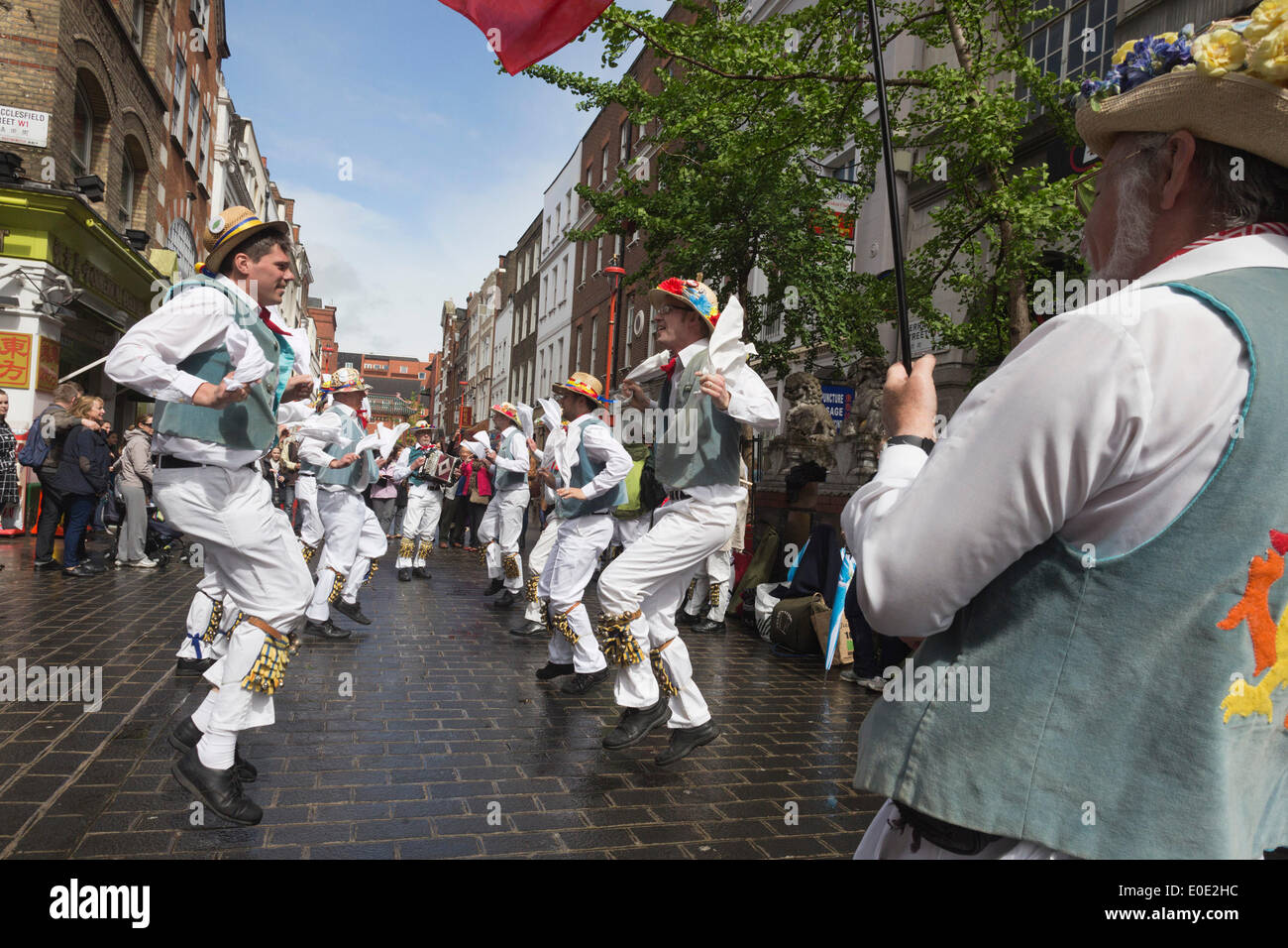 London, UK. 10 May 2014. Pictured: Icknield Way Morris Men from Wantage ...