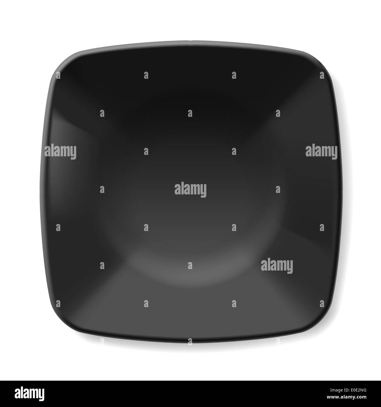 Illustration of empty black dish isolated on white background Stock ...