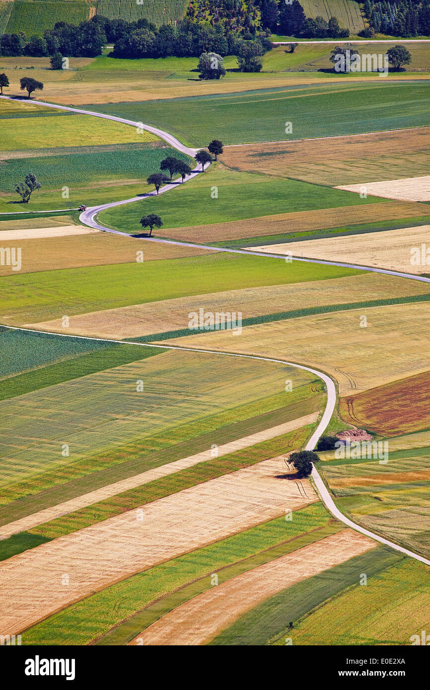 Birds eye view agricultural fields hi-res stock photography and images ...