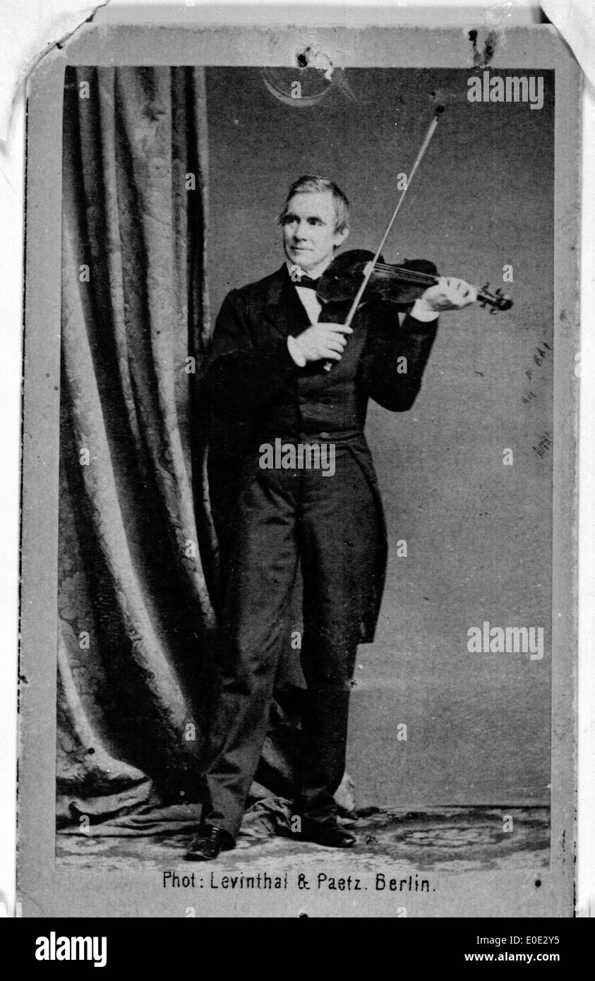 A vintage portrait of Ole Bull, the famous Norwegian violinist, known ...