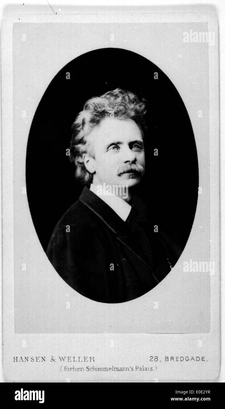 This portrait of Edvard Grieg, the renowned Norwegian composer ...