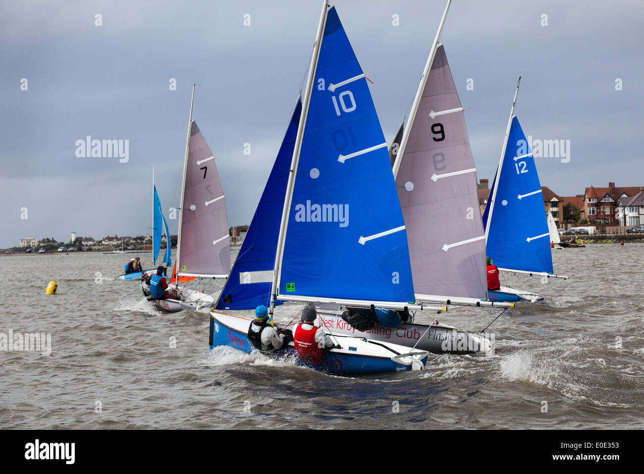 Yacht racing West Kirby Sailing Club, Liverpool. May, 2014. 10,9 , 12 ...