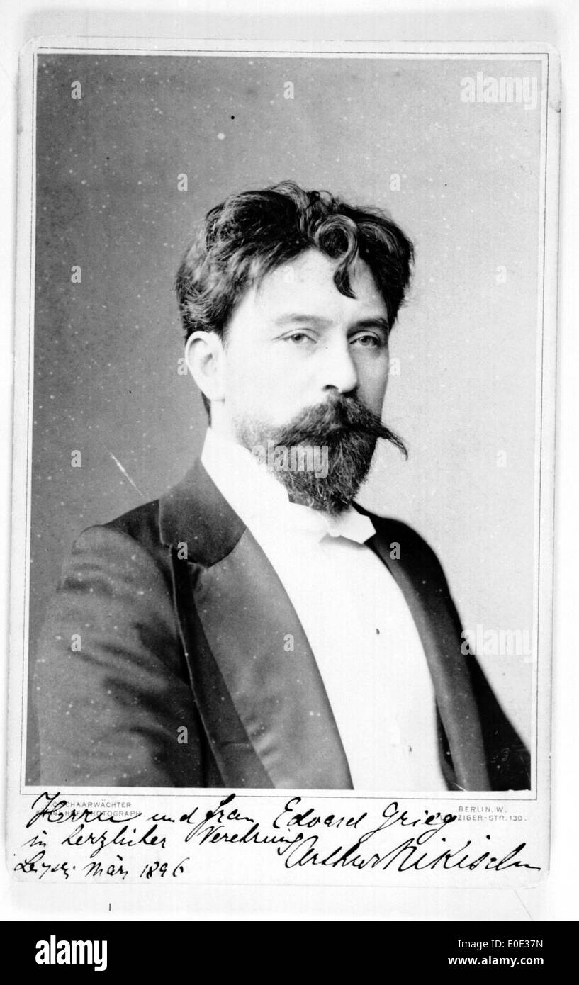 A historical portrait of Arthur Nikisch, a renowned conductor known for ...