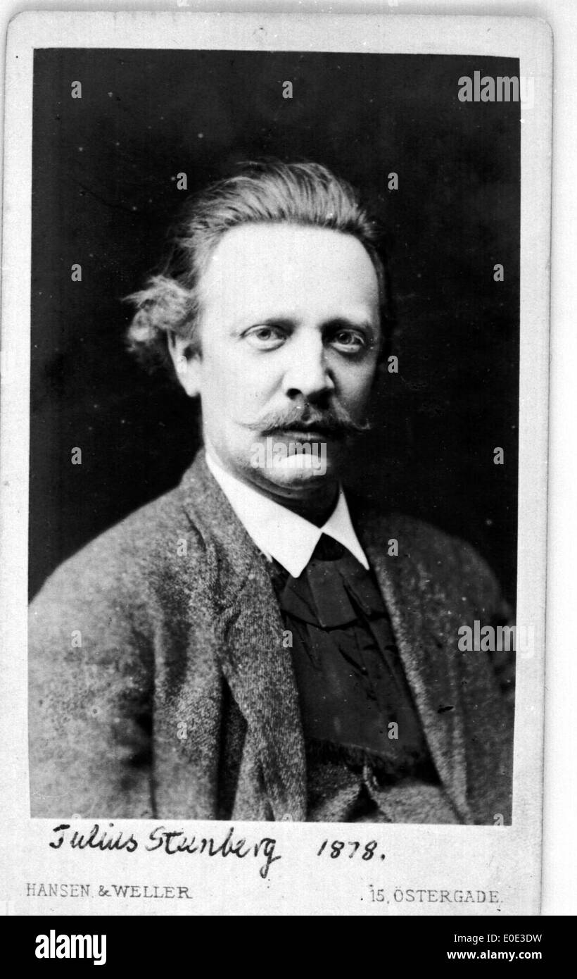 A portrait of Julius Steenberg, showcasing a classic black-and-white ...