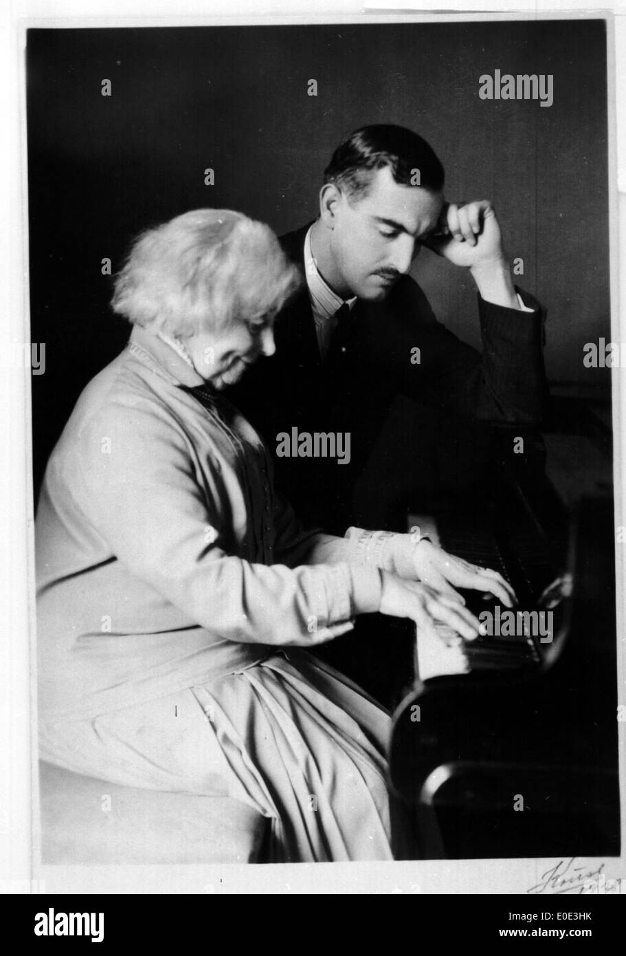 This photograph features Nina Grieg, wife of composer Edvard Grieg ...