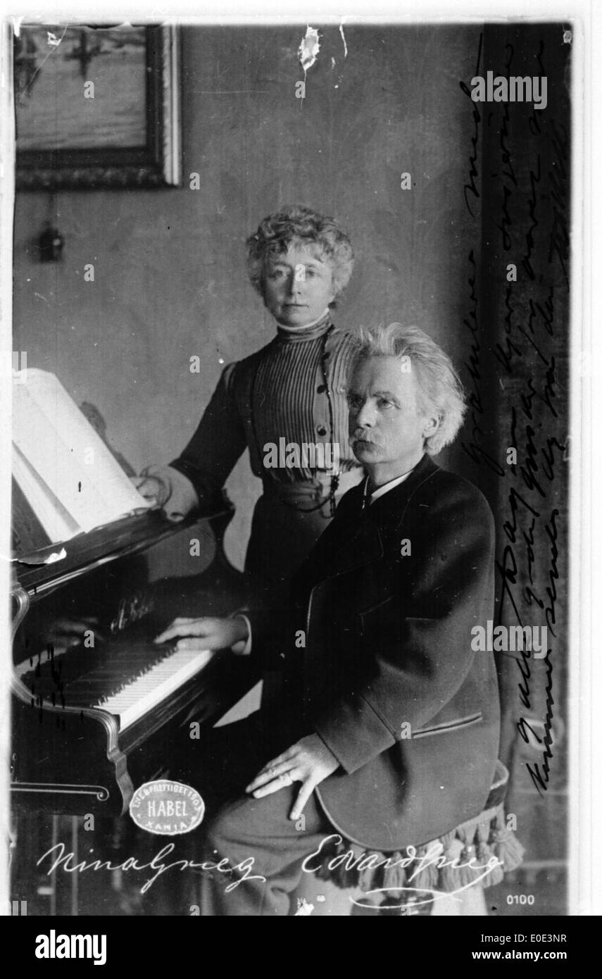 This portrait captures Nina and Edvard Grieg, the famous Norwegian ...