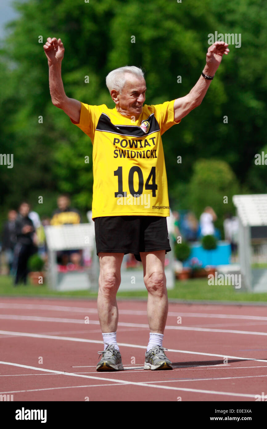 Wroclaw, Poland. 10th May, 2014. 104-year-old Stanislaw Kowalski (POL ...