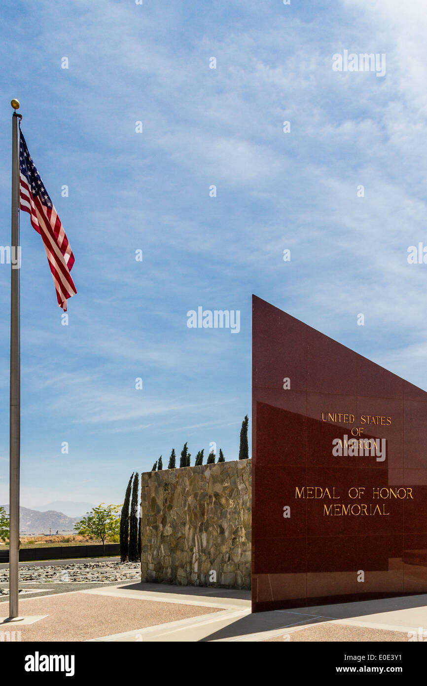 The Medal of Honor Memorial at the Riverside National Cemetery in ...