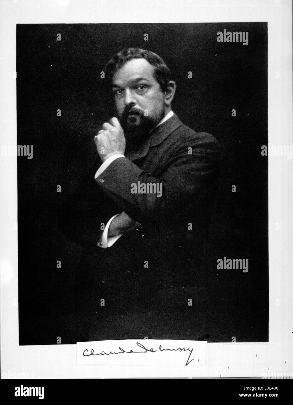 A vintage portrait of Claude Debussy, the French composer, known for ...
