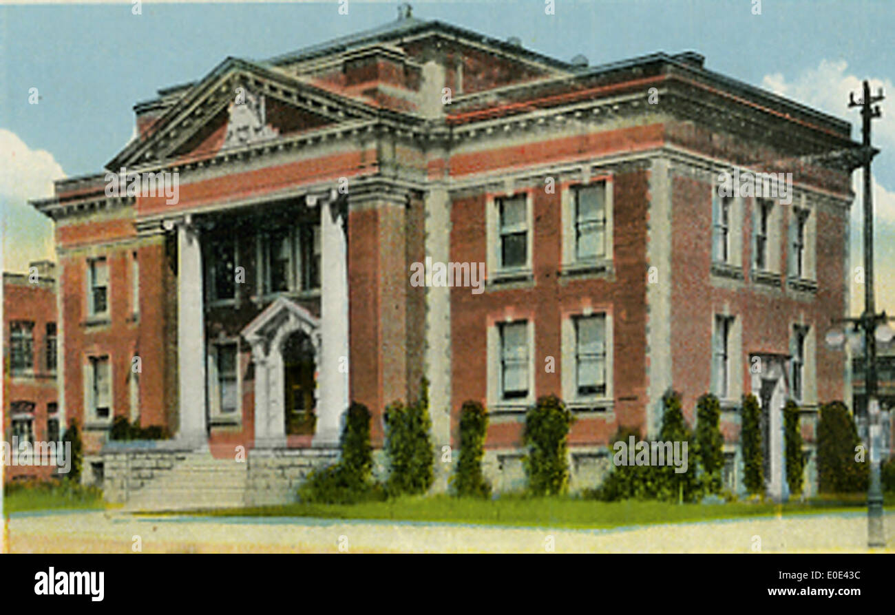 A historical photograph of the Court House located at the intersection ...