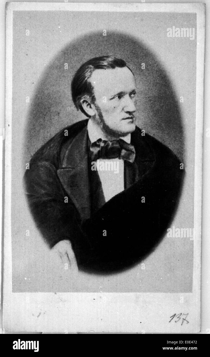 This portrait captures Richard Wagner, the renowned German composer ...