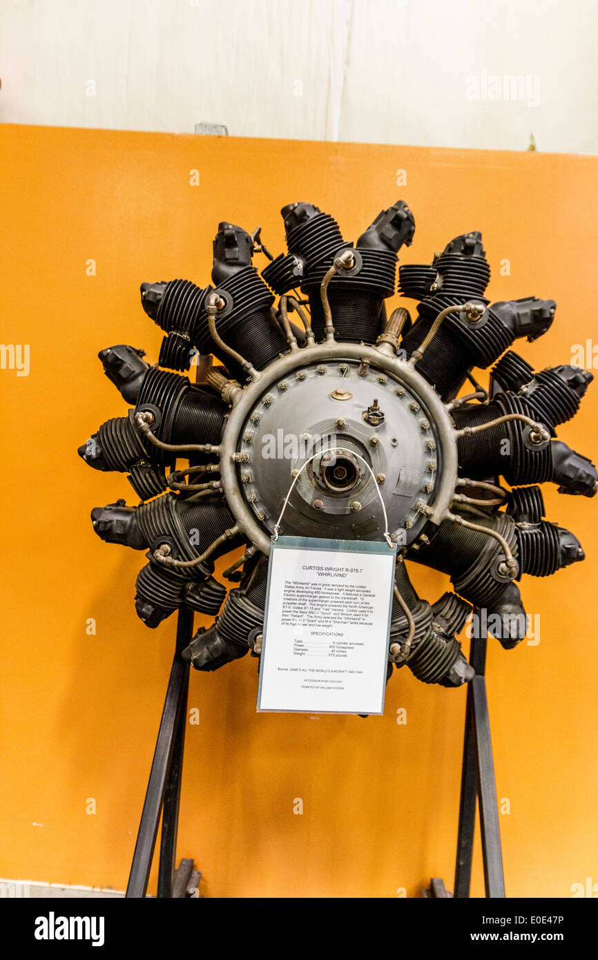 A Curtis Wright R-975-7 Whirlwind radial engine used in several ...
