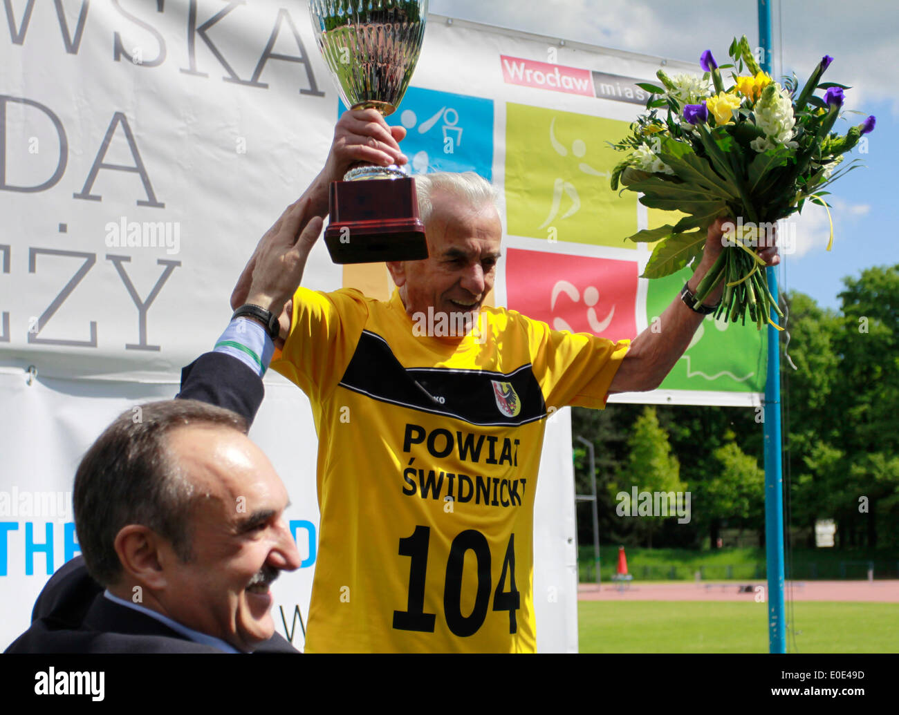 Wroclaw, Poland. 10th May, 2014. 104-year-old Stanislaw Kowalski (POL ...