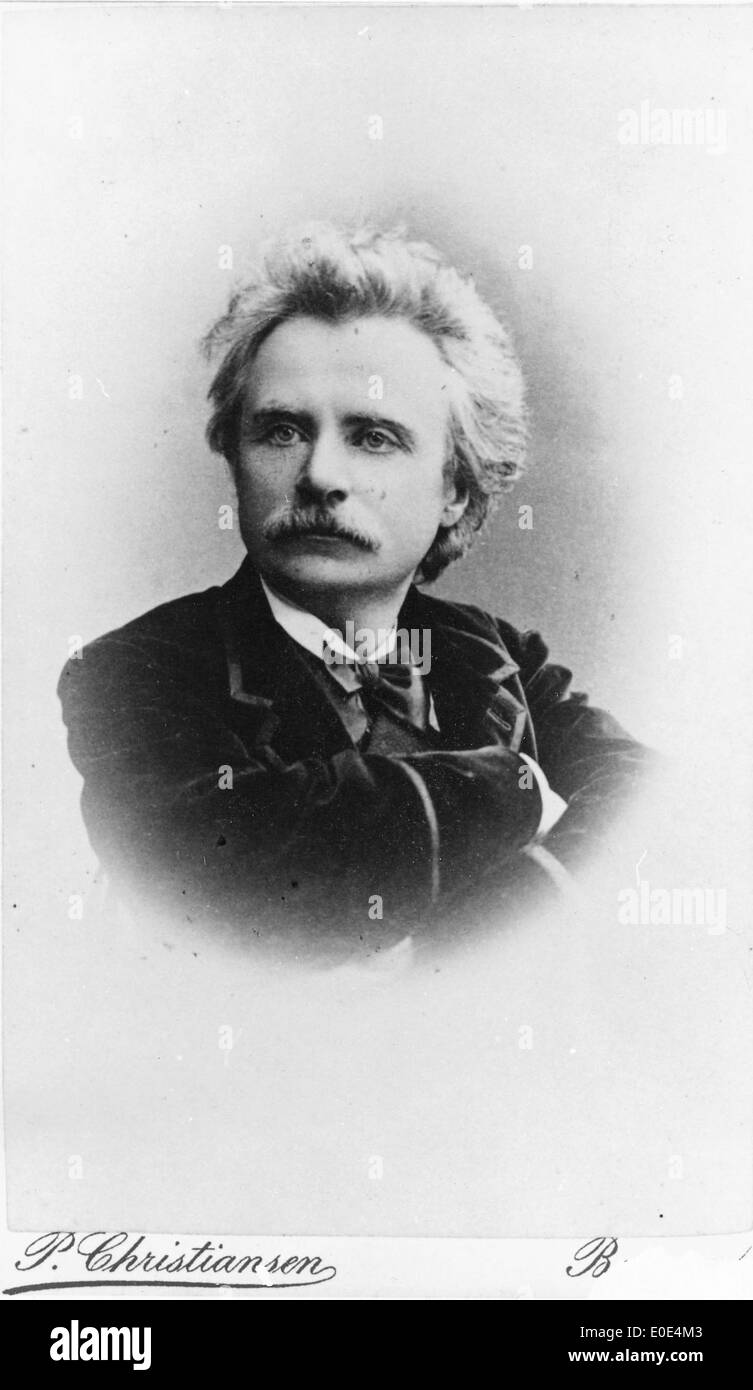A black-and-white portrait of Edvard Grieg, one of Norway's most ...
