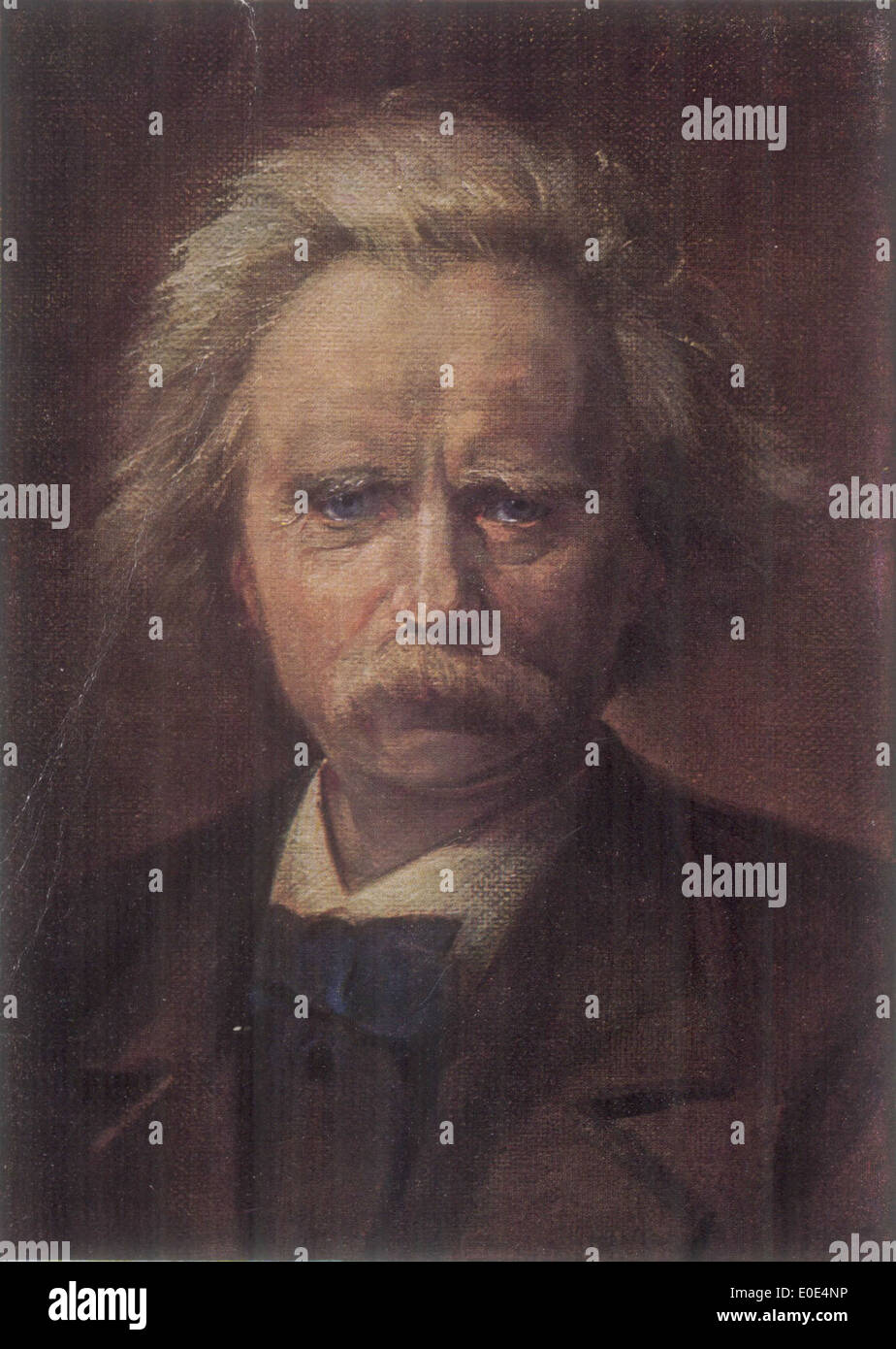 This is a portrait of the renowned Norwegian composer Edvard Grieg ...