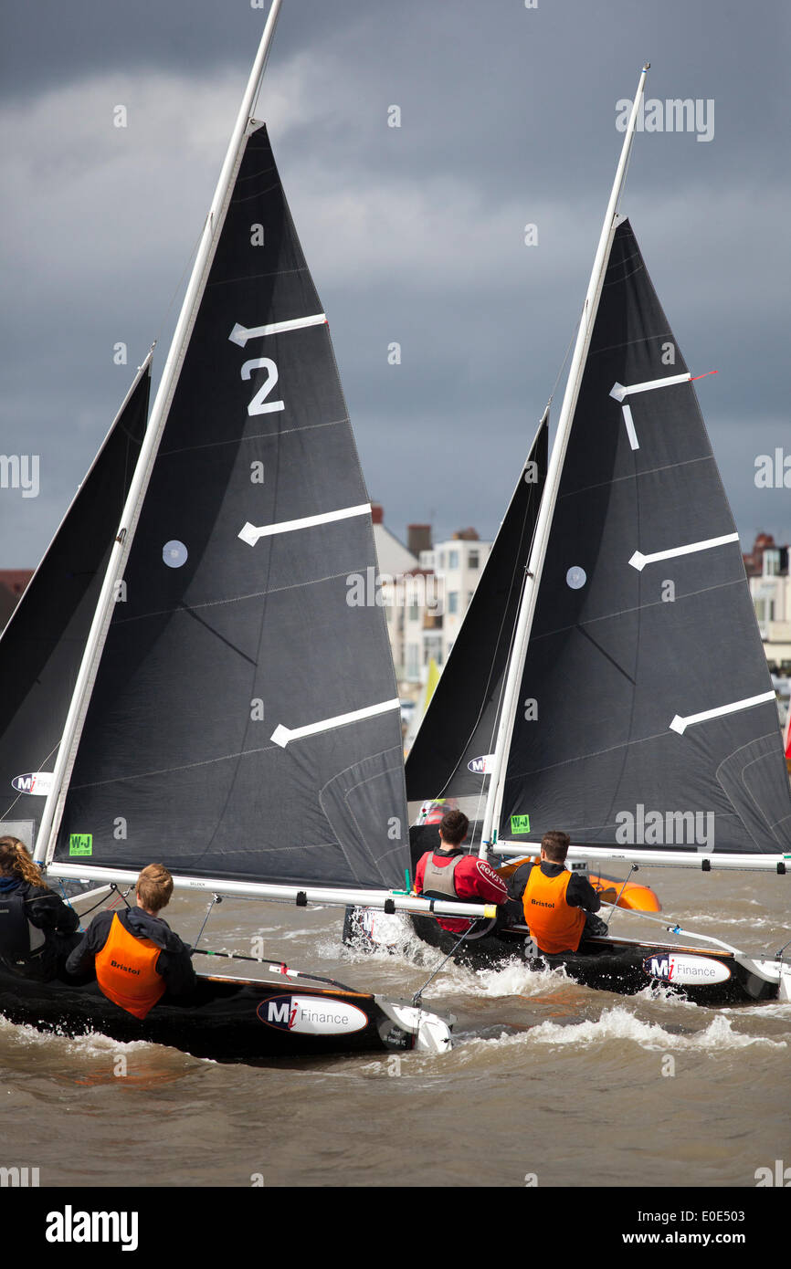West Kirby, Liverpool. 10th May, 2014. MI Finance boats at the British ...