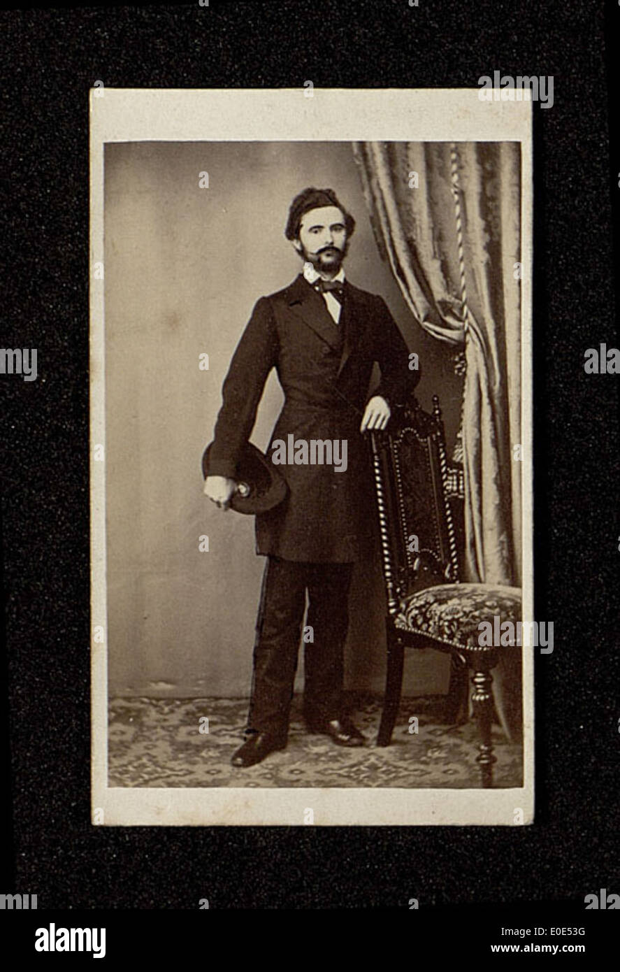 A vintage black-and-white portrait of Alexander Bull, taken around the ...