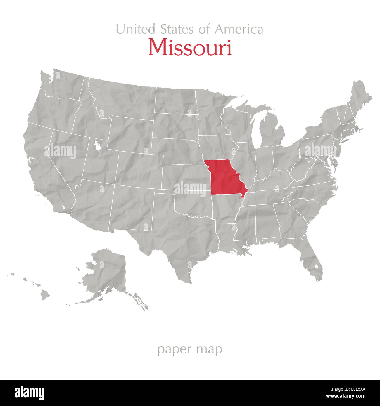 Map of missouri hi-res stock photography and images - Alamy