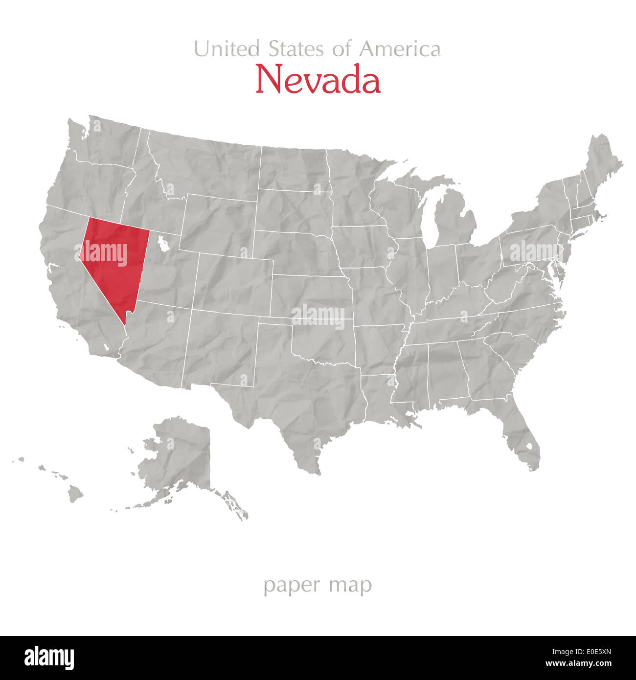 Political map of nevada Cut Out Stock Images & Pictures - Alamy