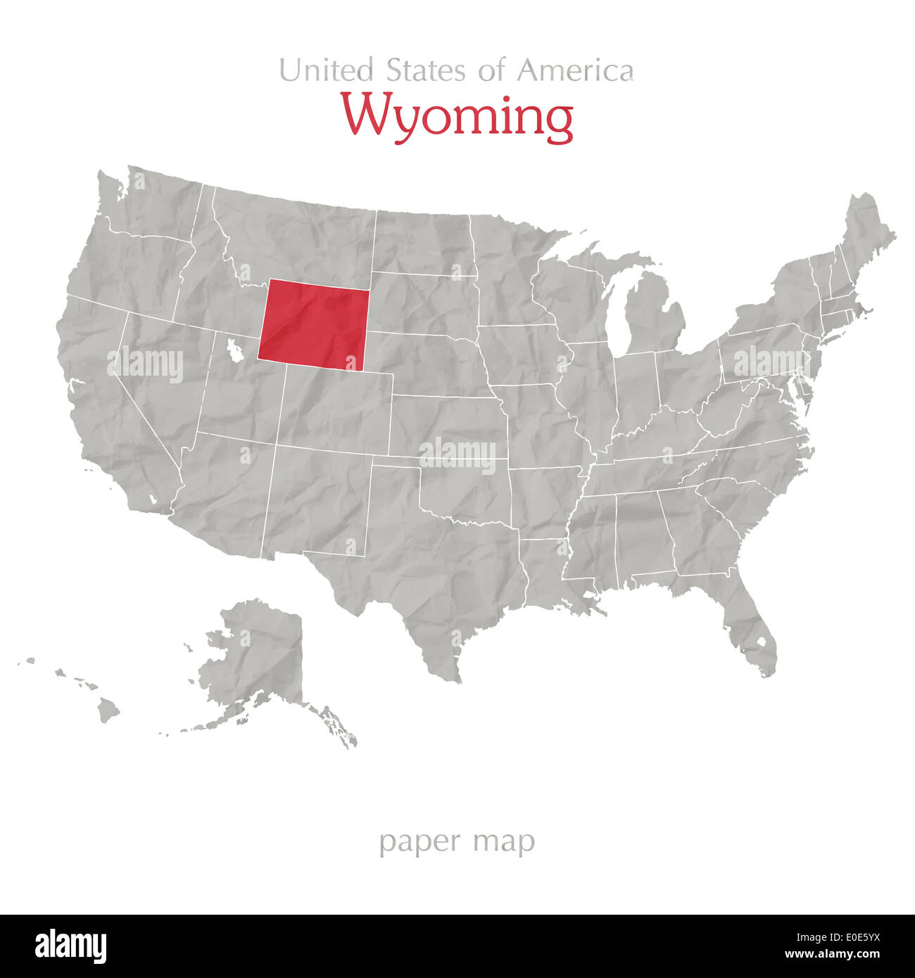 Map of wyoming hi-res stock photography and images - Alamy