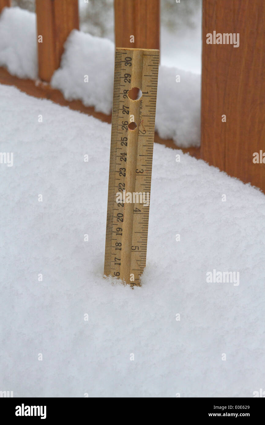 Measuring snow depth with ruler hi-res stock photography and images - Alamy