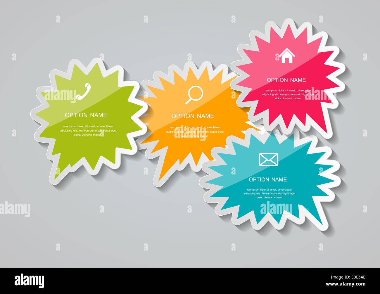 Speech Bubbles Stickers Vector Illustration. EPS 10 Stock Photo - Alamy