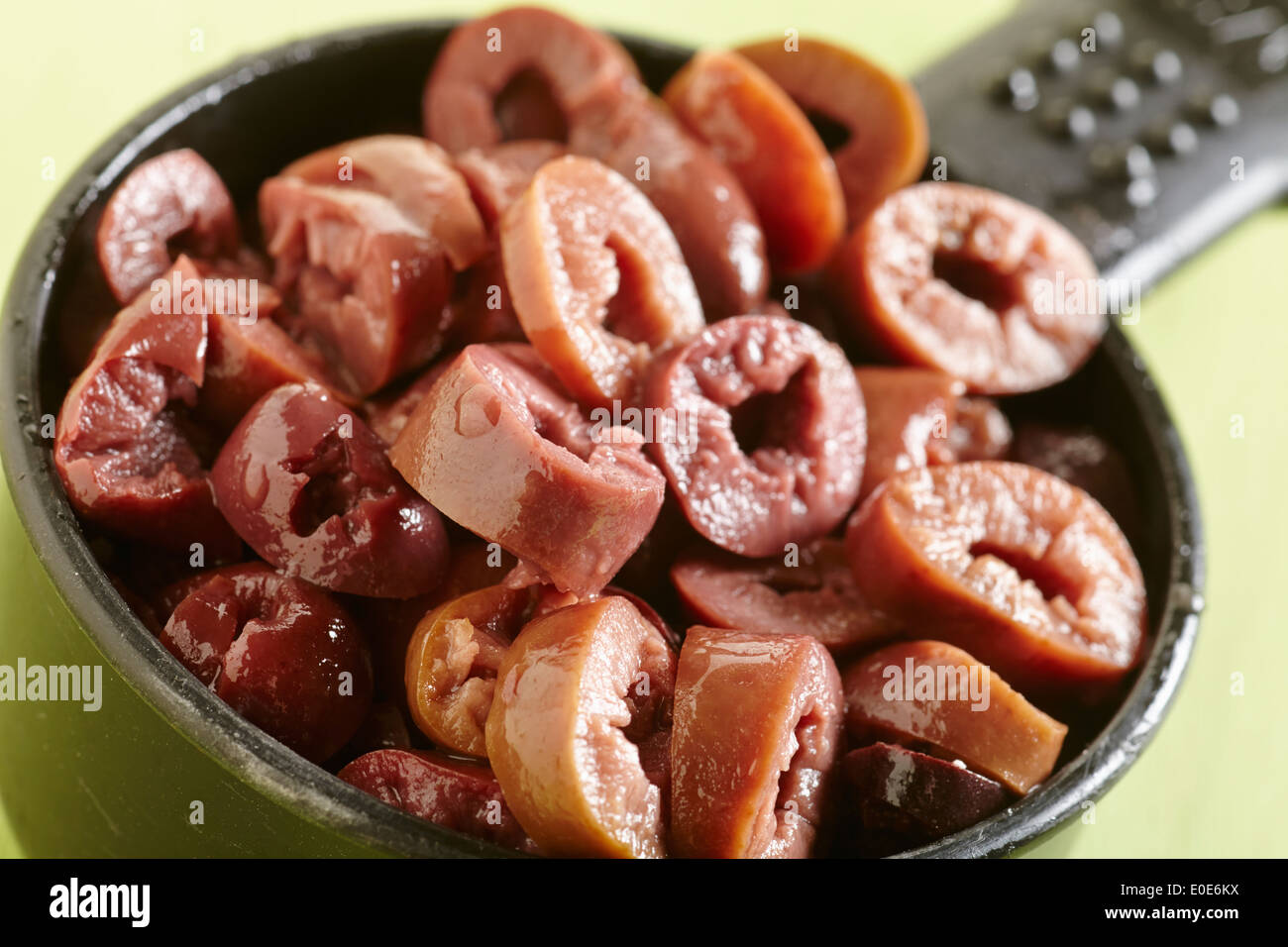 sliced pitted black olives Stock Photo - Alamy