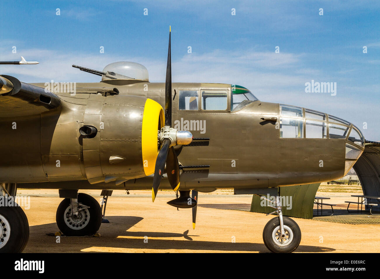 A North American B-25 J Mitchell Bomber at the March Field Air Museum ...