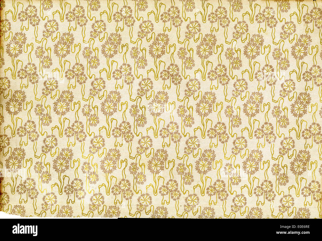 A vintage paper pattern featuring a collection of locations and dates ...