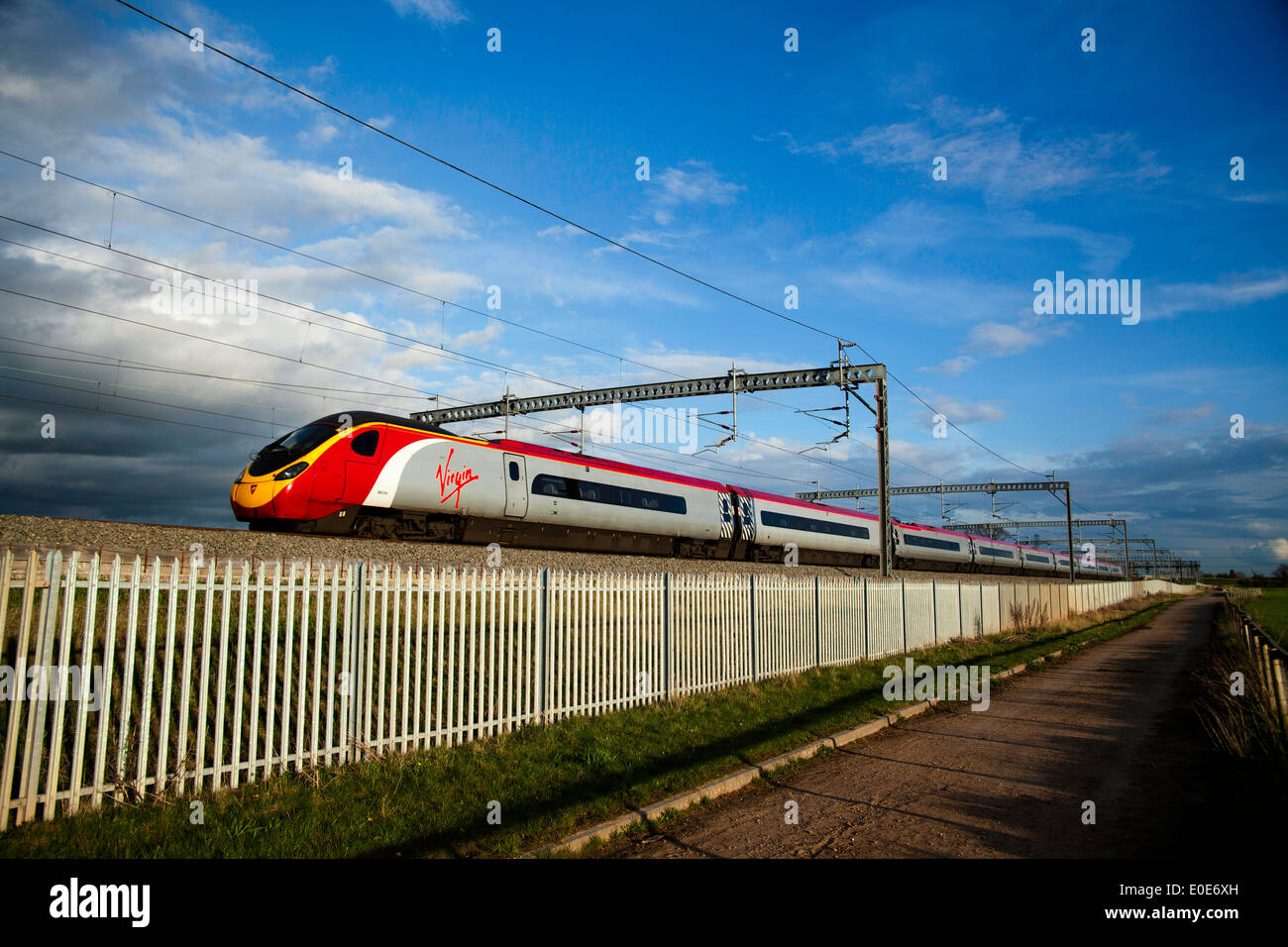 Virgin Trains Pendolino class 390 high speed passenger train in the ...