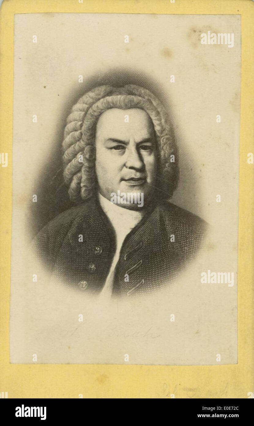 A 19th-century portrait of composer Johann Sebastian Bach, capturing ...