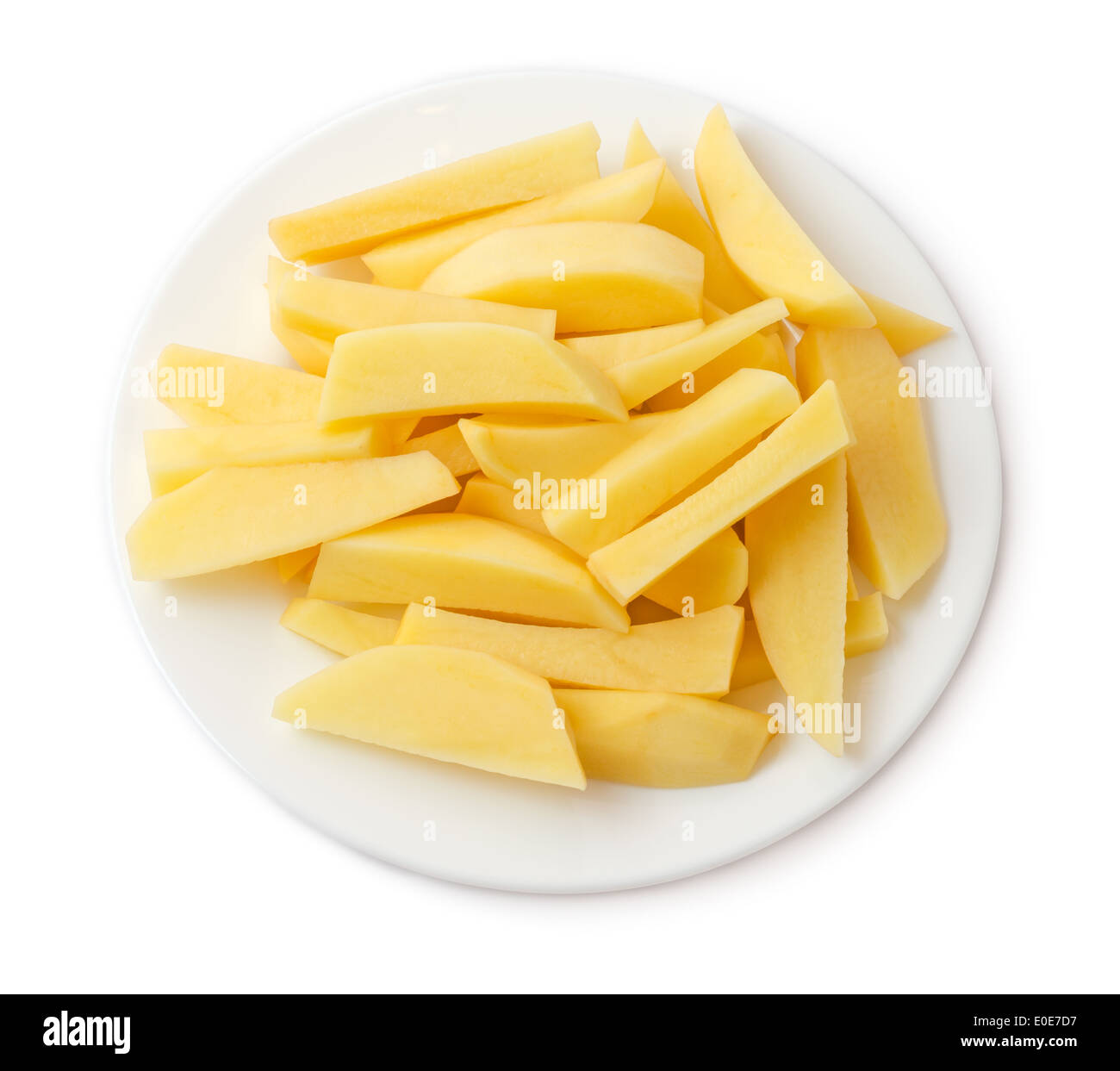 Vegetable cutting in plate on Cut Out Stock Images & Pictures - Alamy