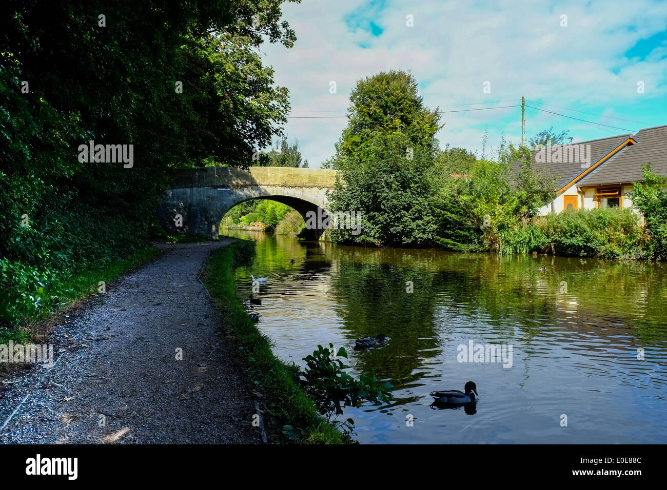 The Lancaster Canal at Bilsborrow Preston Lancashire England UK Stock ...