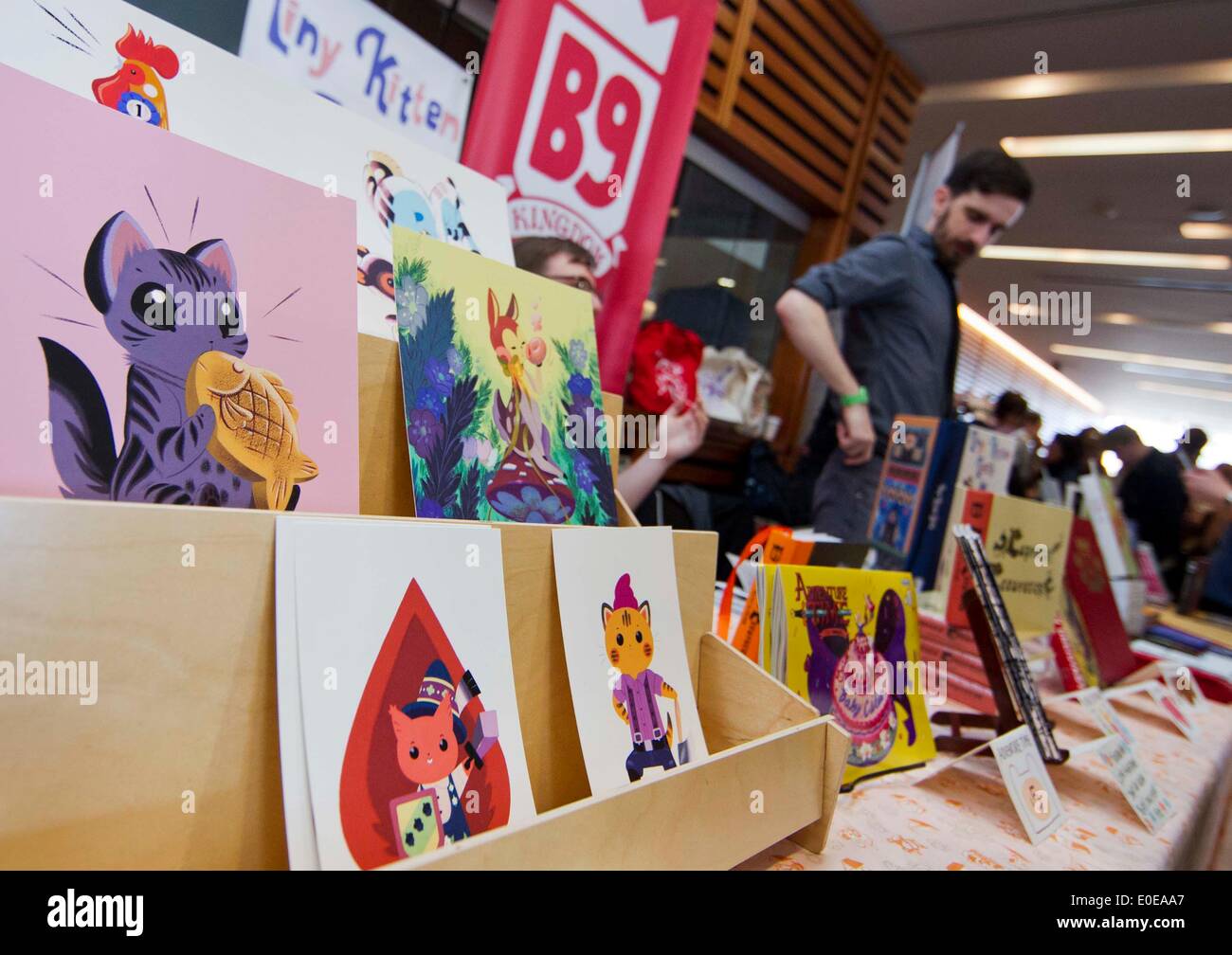 Toronto, Canada. 10th May, 2014. Comic creators display and sale their ...