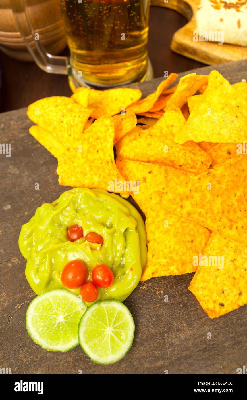 nachos and beer Stock Photo - Alamy