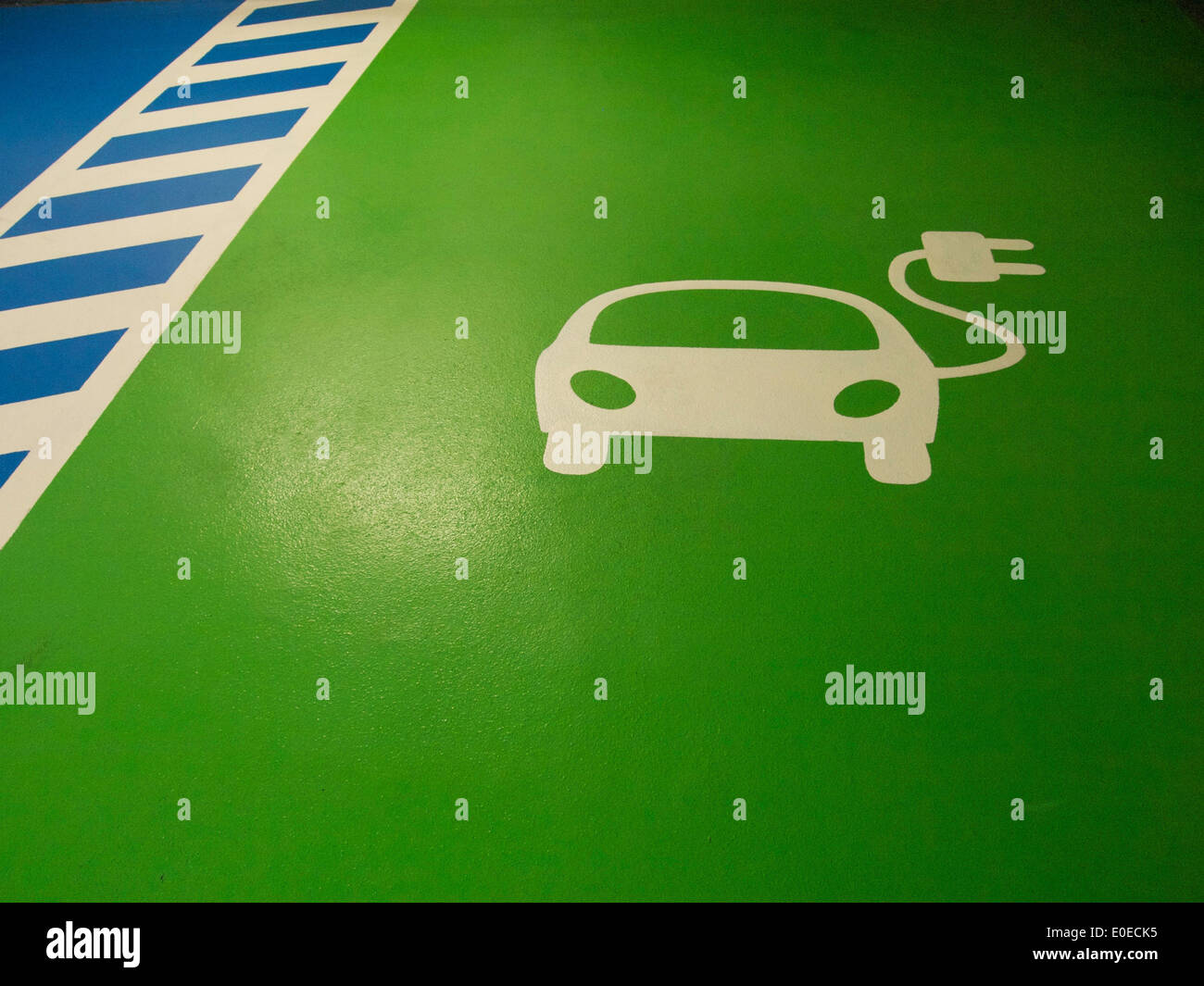 Electric car charging space Stock Photo - Alamy