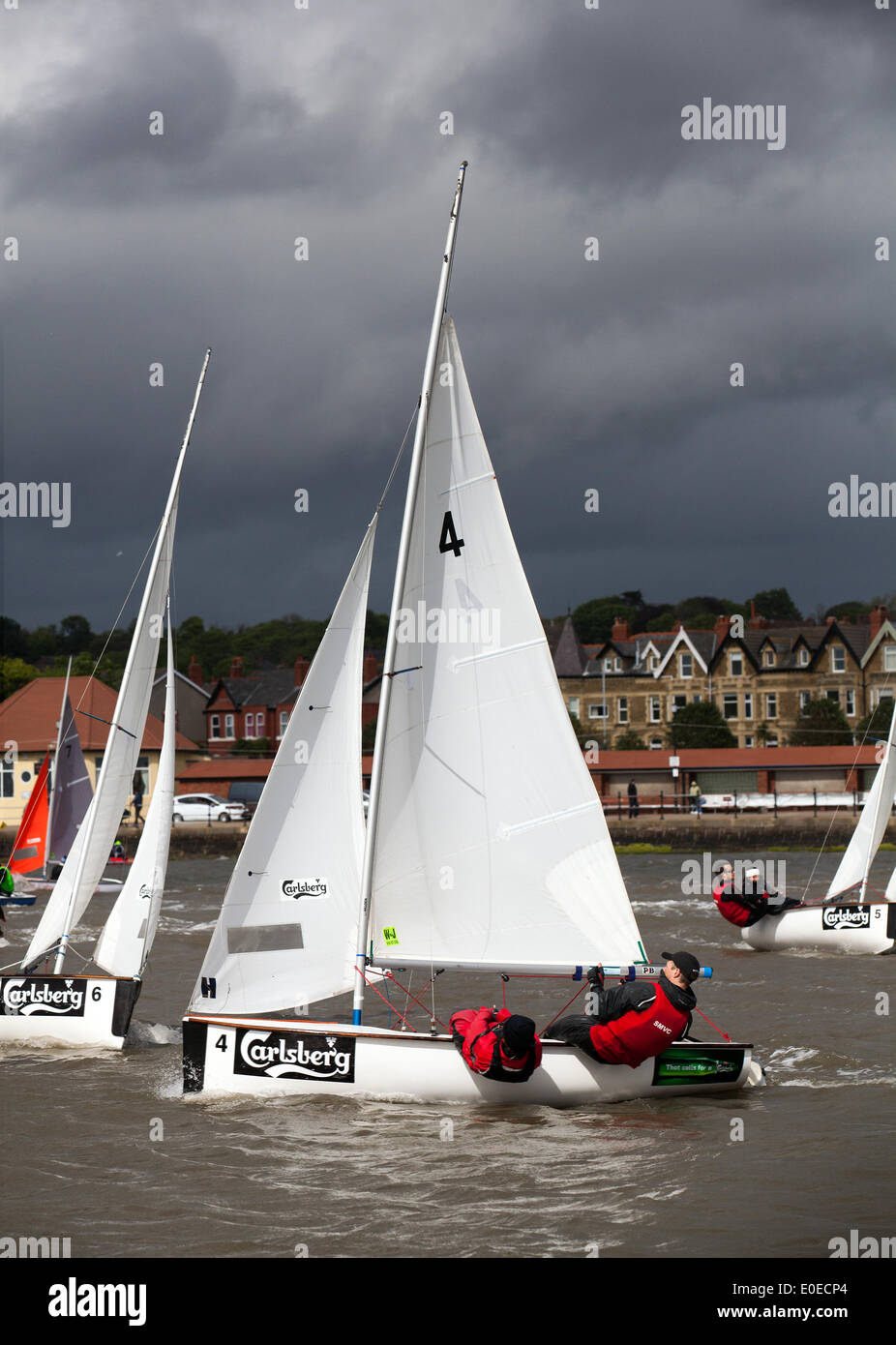Yacht racing West Kirby Sailing Club, Liverpool. May, 2014; Carlsberg ...