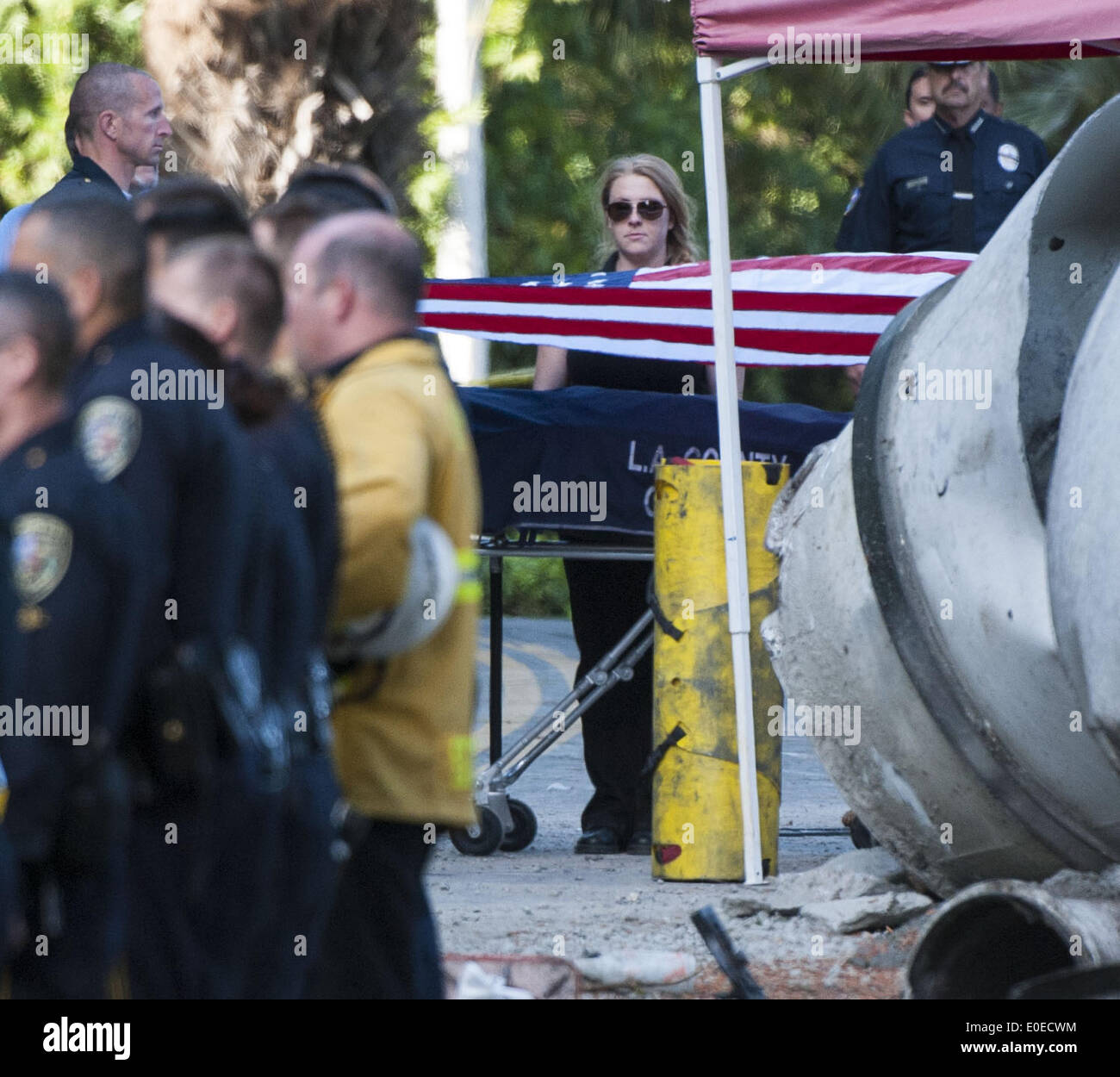 May 9, 2014 - Beverly Hills, California, U.S - LAPD officers, along ...