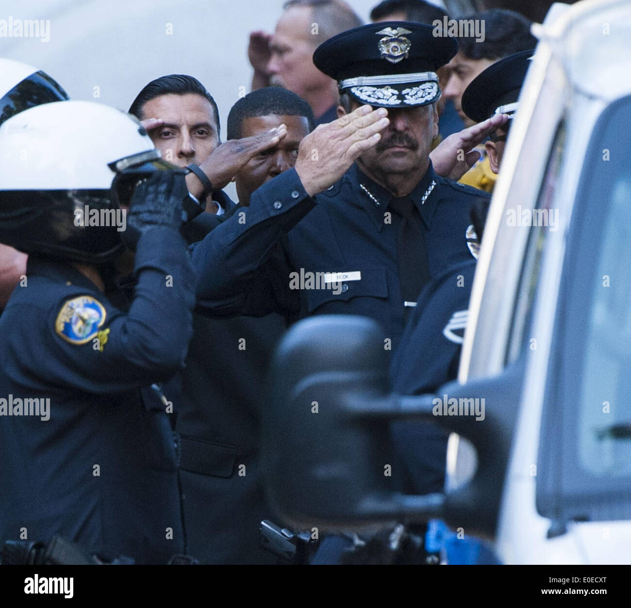 May 9, 2014 - Beverly Hills, California, U.S - LAPD officers, including ...