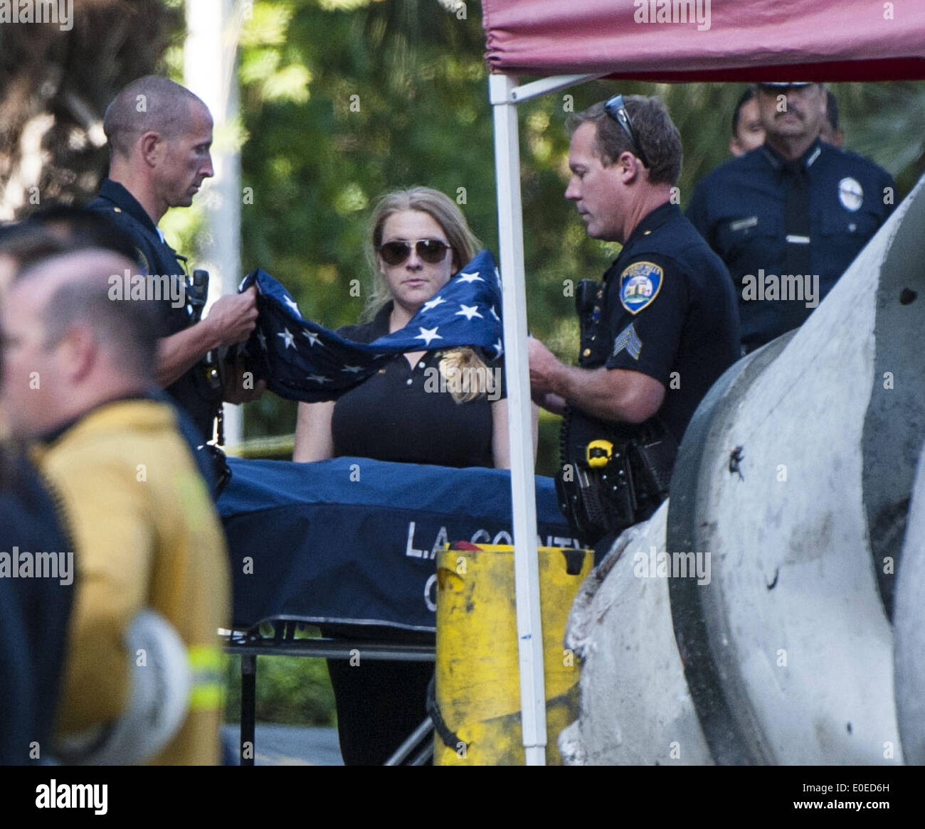 May 9, 2014 - Beverly Hills, California, U.S - LAPD officers, along ...