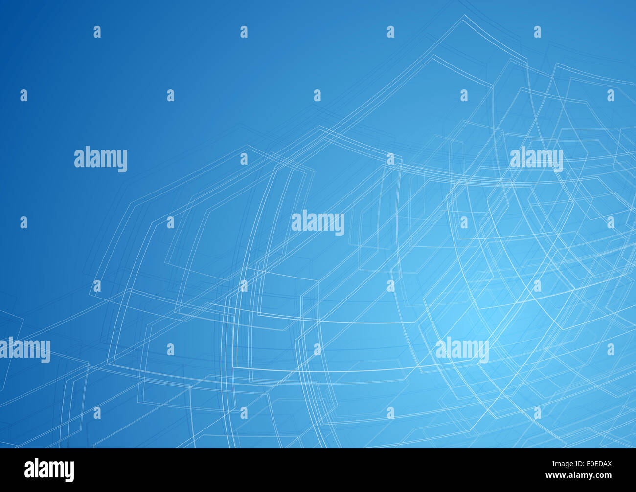 Abstract technology drawing blue background Stock Photo - Alamy