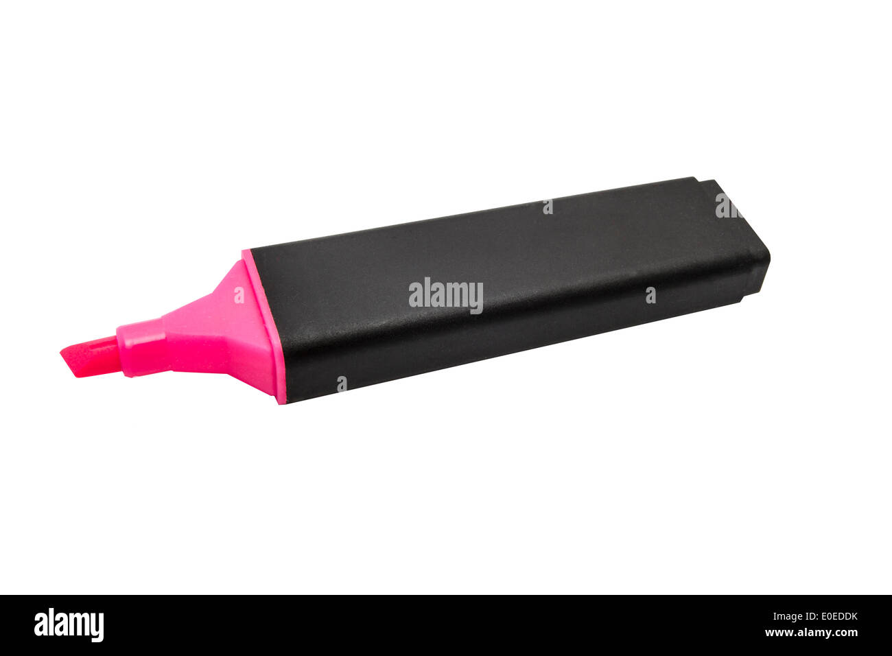 Pink highlighter isolated on white background Stock Photo - Alamy