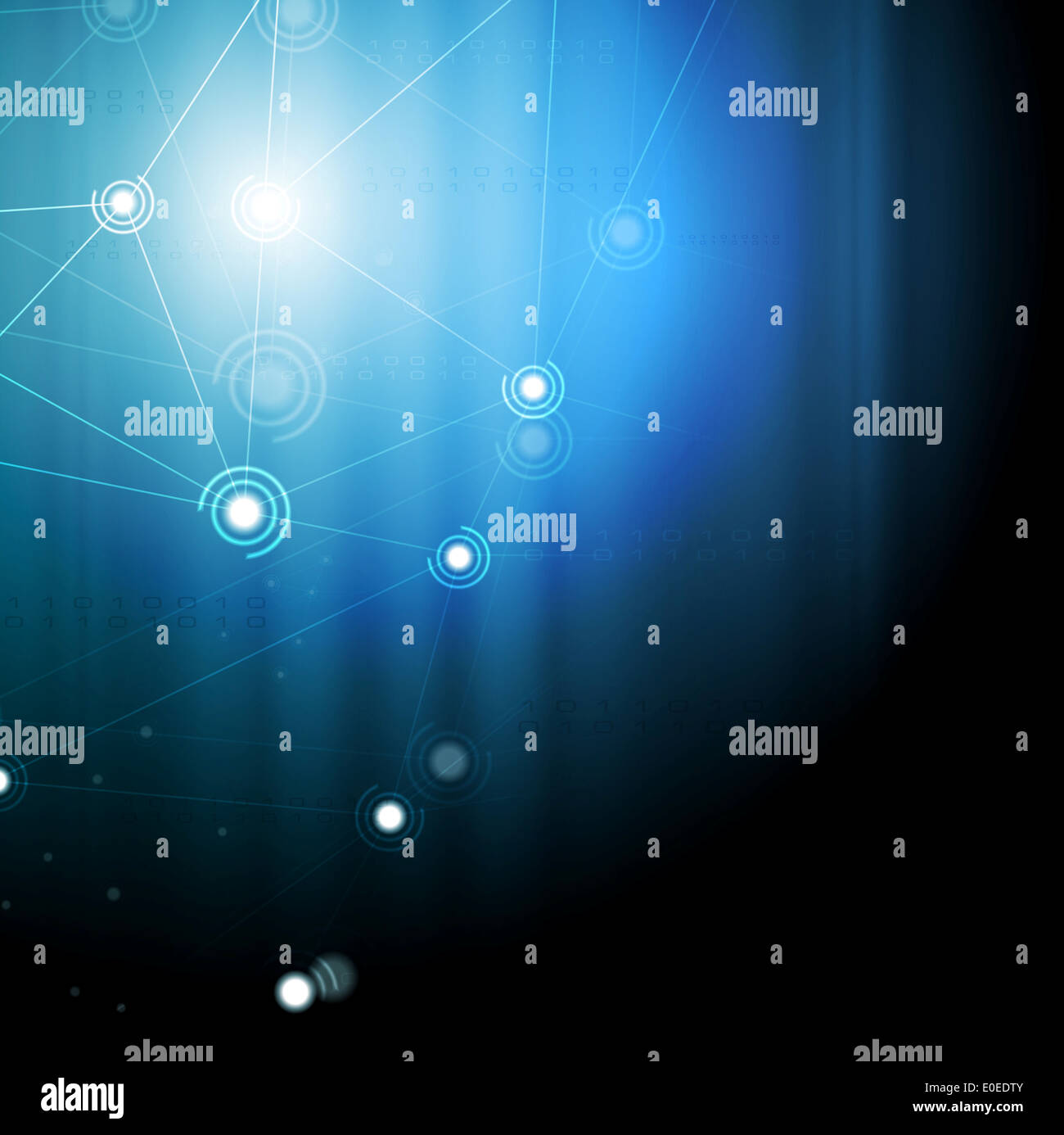 Dark blue hi-tech vector background Stock Photo - Alamy