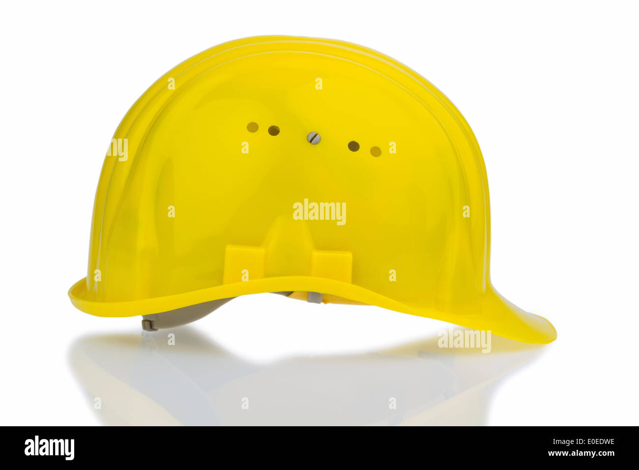 Yellow industrial protection helmet, symbolic photo for work ...