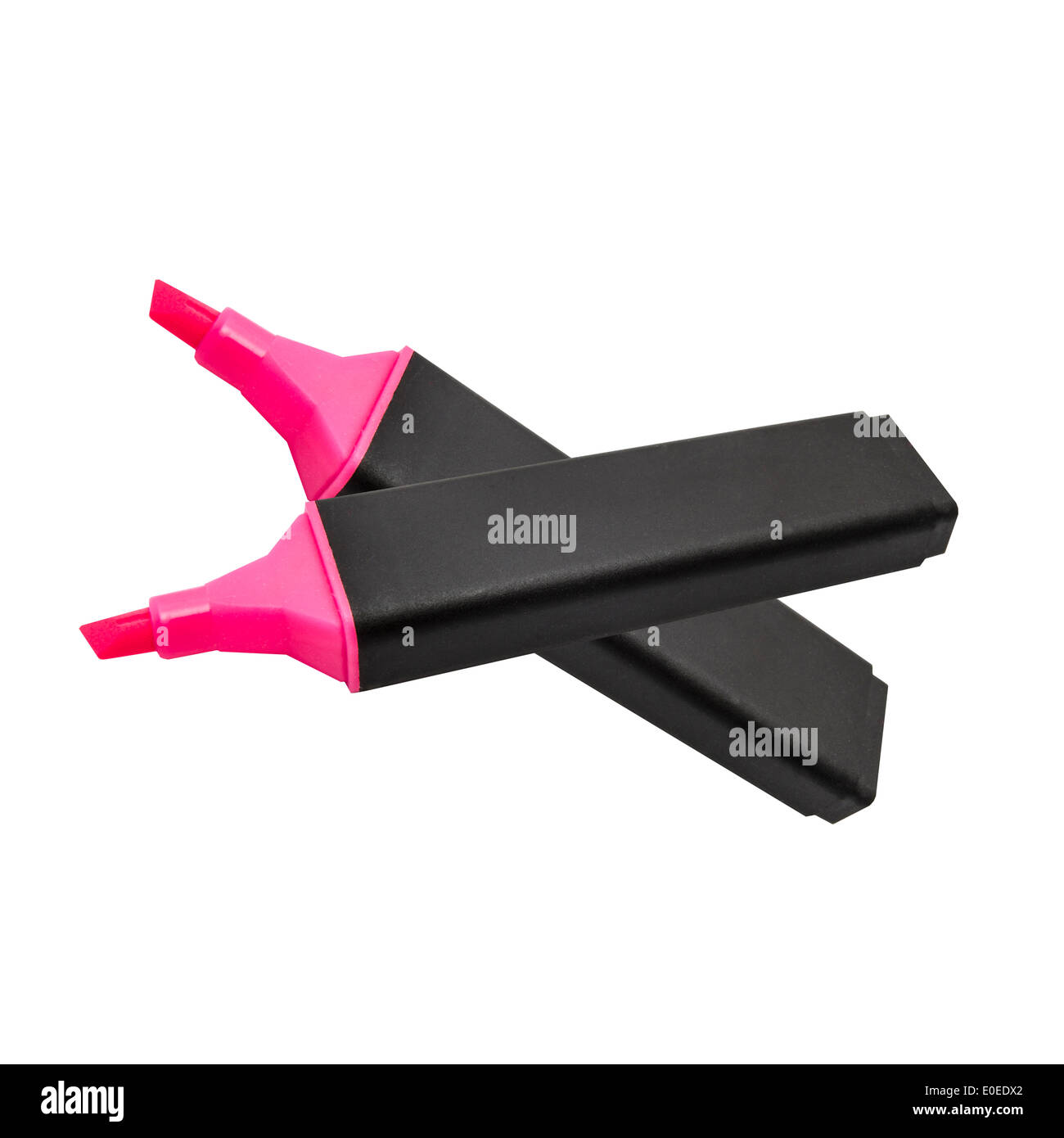 Pink highlighter isolated on white background Stock Photo - Alamy