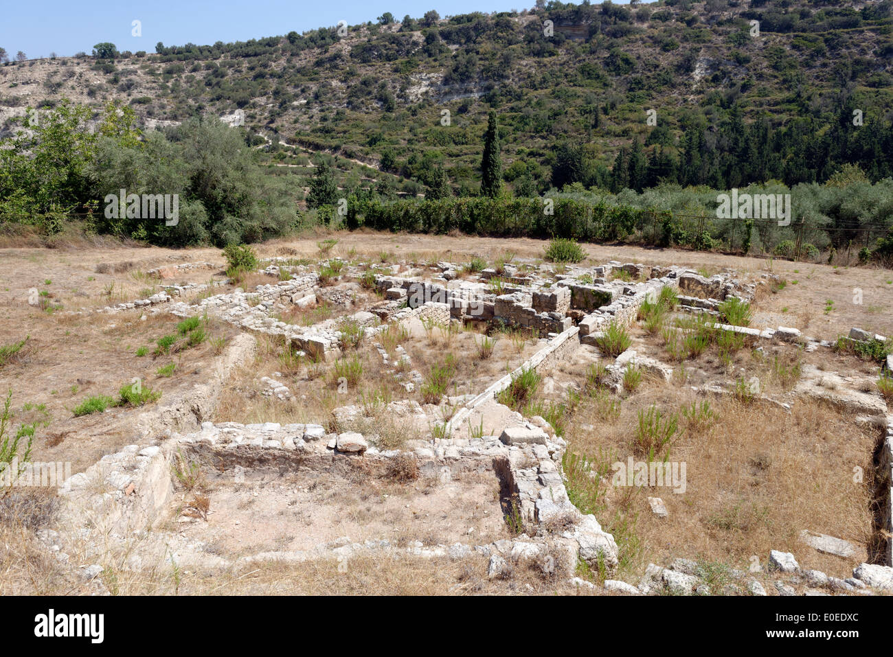 Building ruins at Katsivelos archaeological site Ancient Eleutherna ...