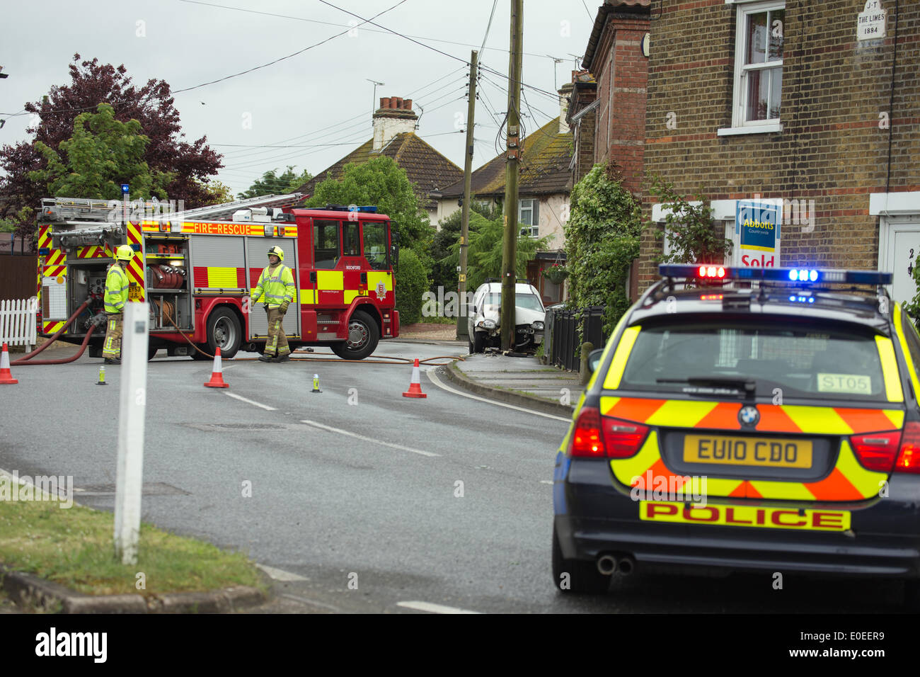Great Stambridge, Southend On Sea, Essex, UK. 11th May 2014. Road ...