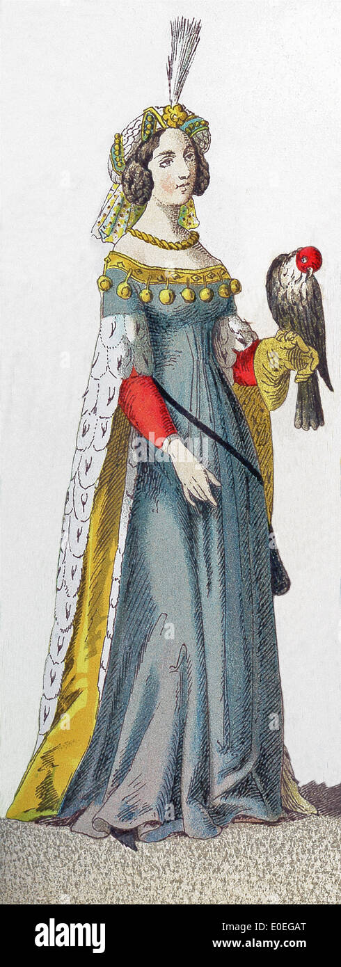 The figure represented here is German lady of rank between A.D. 1450 ...